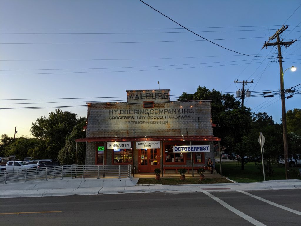 Walburg Restaurant Front Photo Captured across the street. - Walburg ...